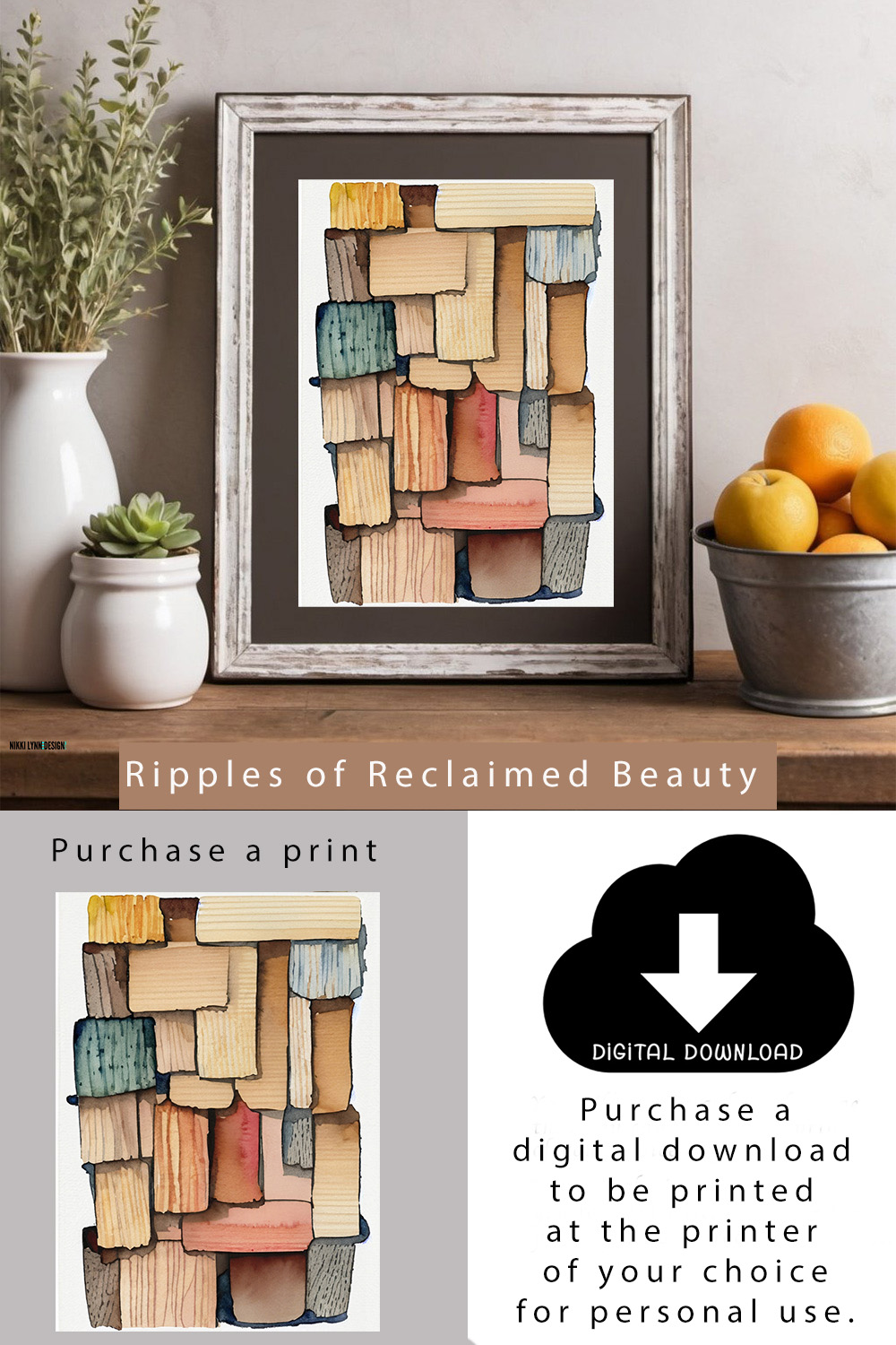 Ripples of Reclaimed Beauty Watercolor - Nikki Lynn Design